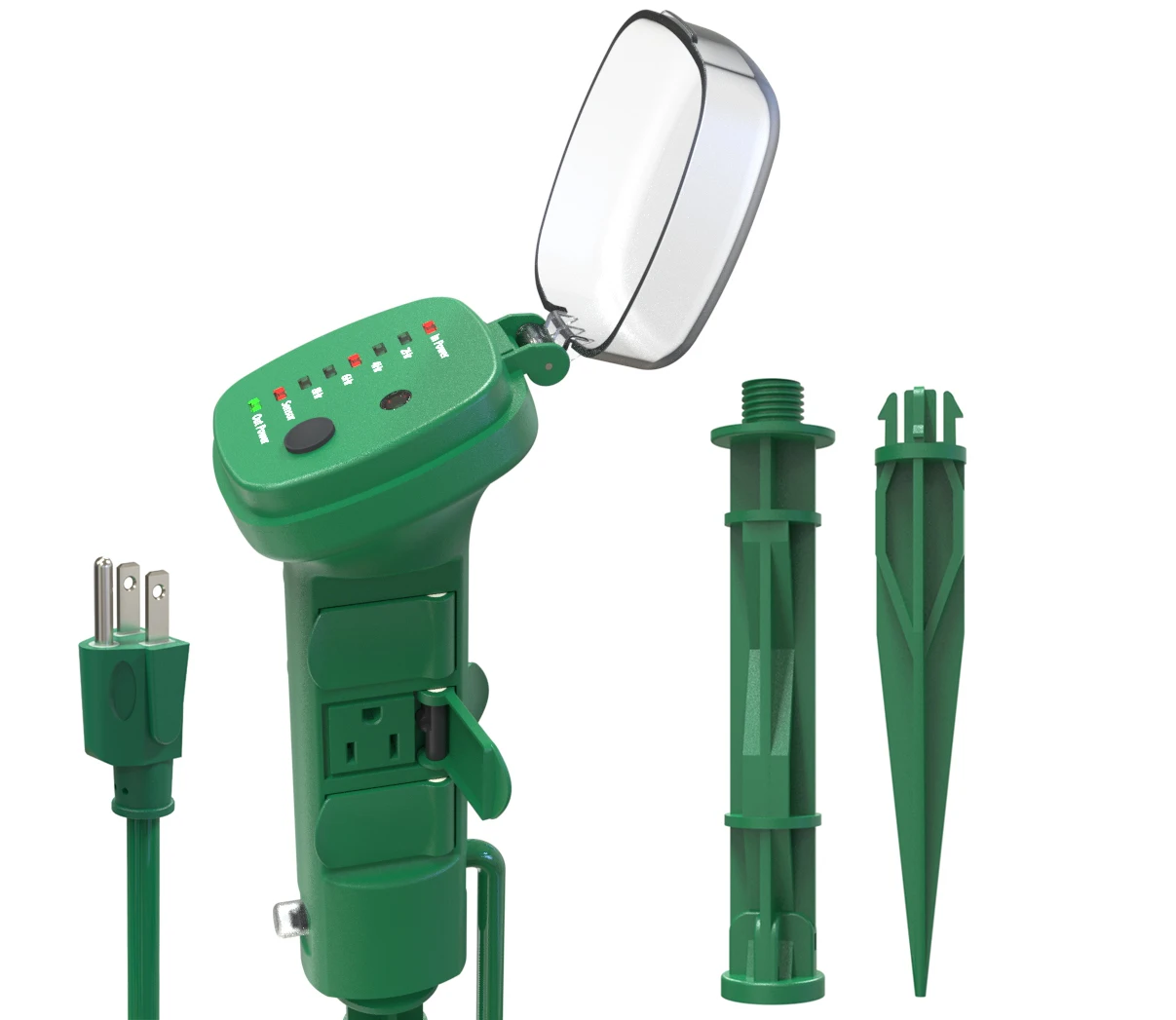 Linsheng 6-Outlets Outdoor Power Stake with LED Indicator and ...