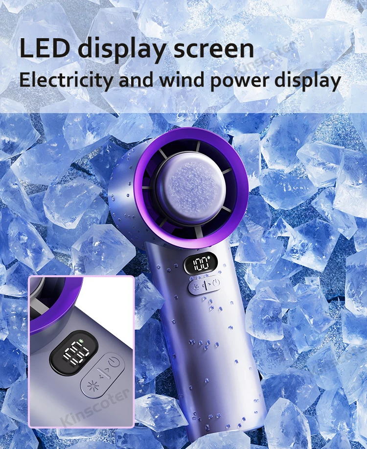 Outdoor 3600mah Handheld Portable Electric Fan High Speed Rechargeable ...