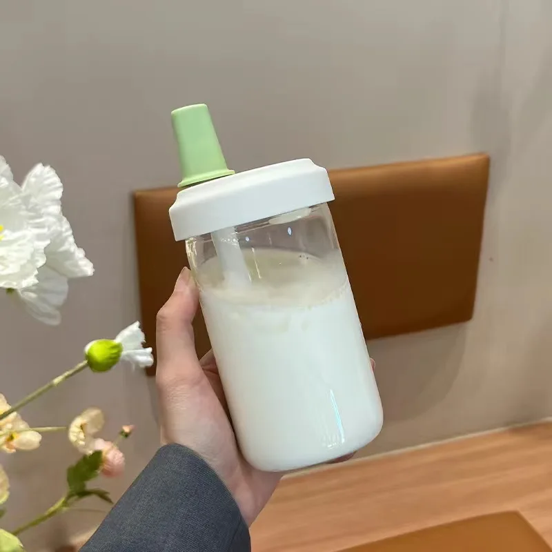 Custom Clear Glass Boba Tea Cup - 500ml Reusable Cup