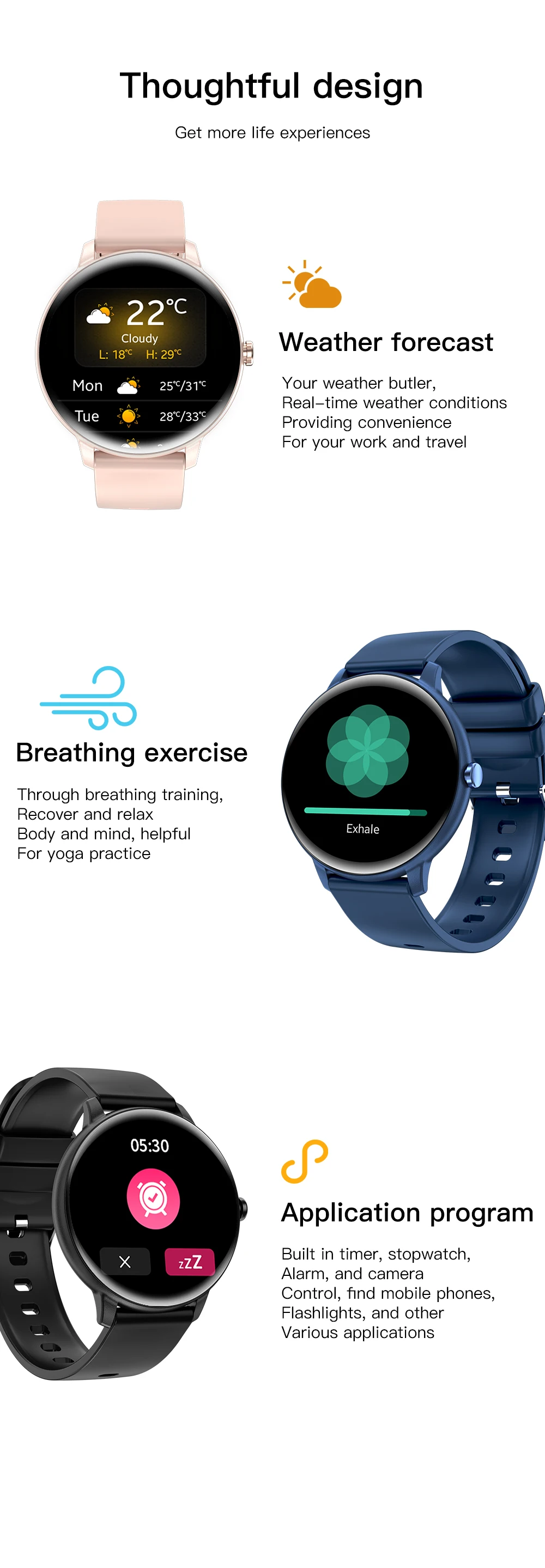 2024 G8 Waterproof Smart Watch for Men & Women - BT4.0, Music, Health ...