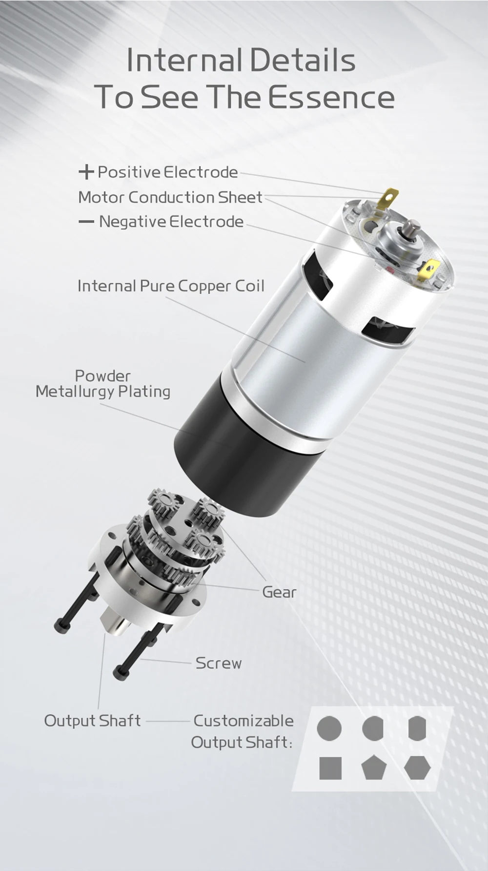 42GP-775 Metal Planetary Gear Motor - High Torque & Efficiency