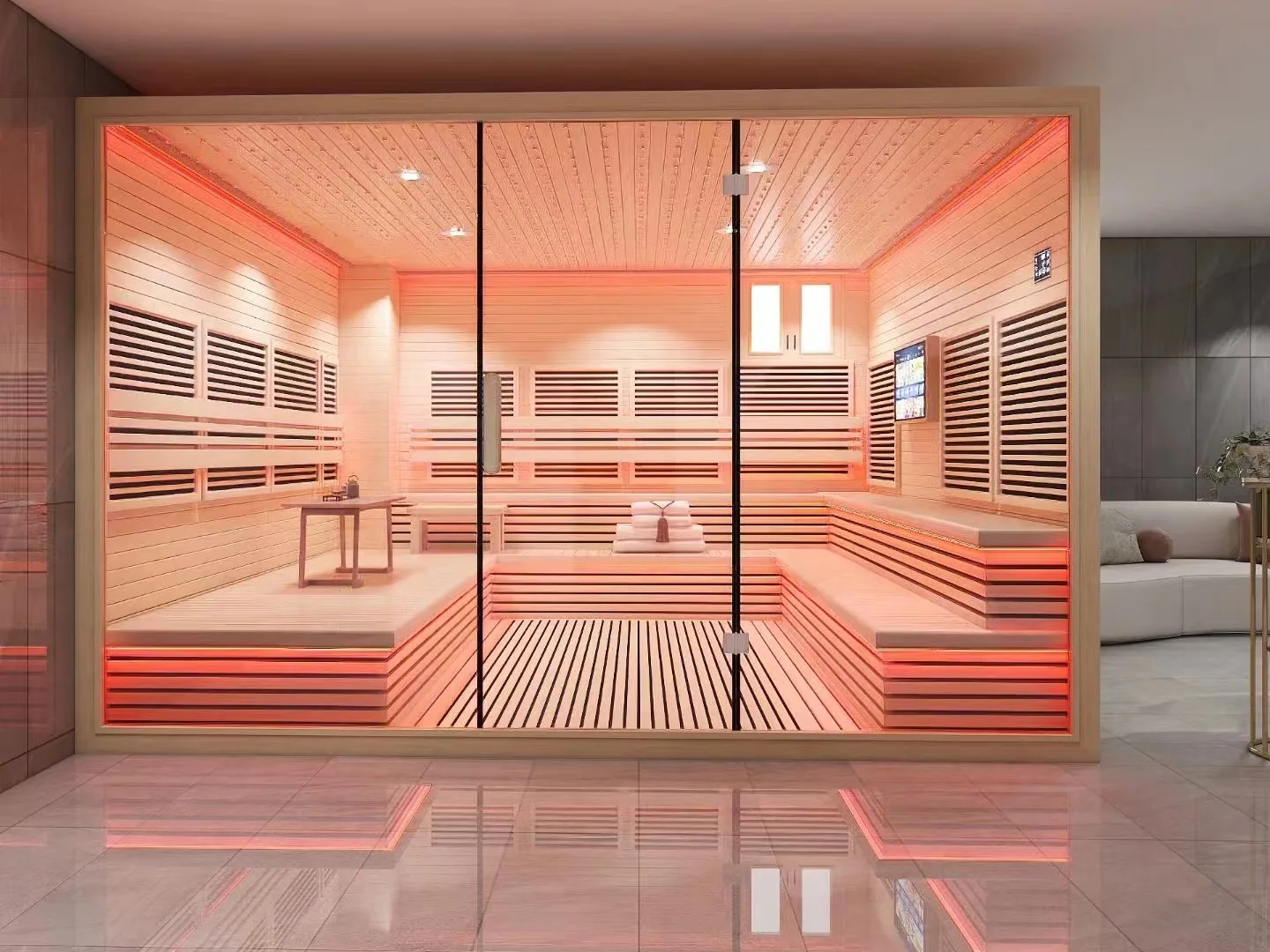Commercial Large Size Solid Wood Far Infrared Sauna Room