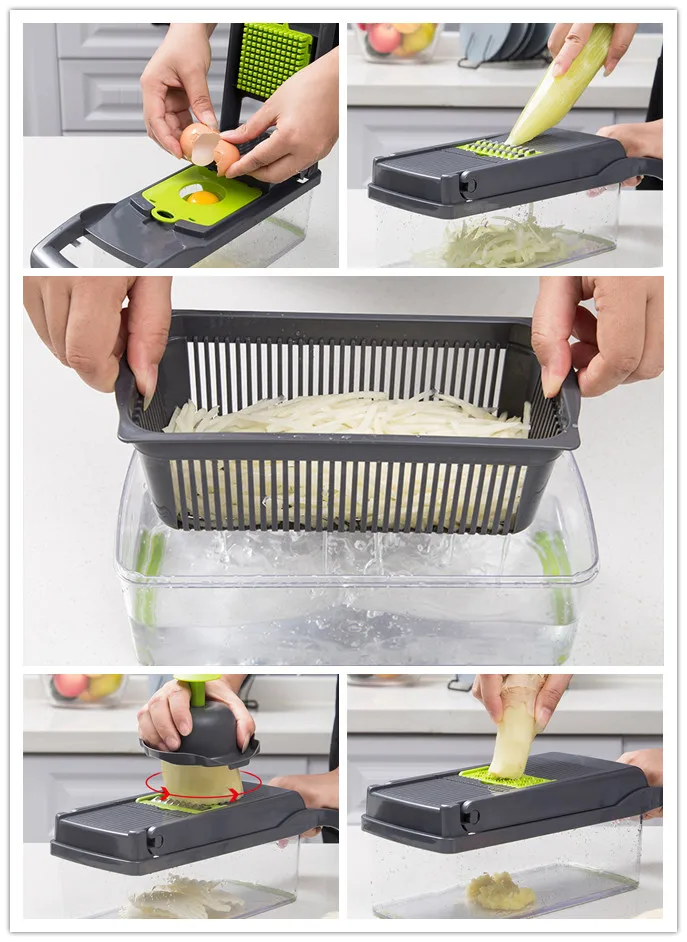 Versatile 15-in-1 Kitchen Tool - Efficient Cutting Solutions