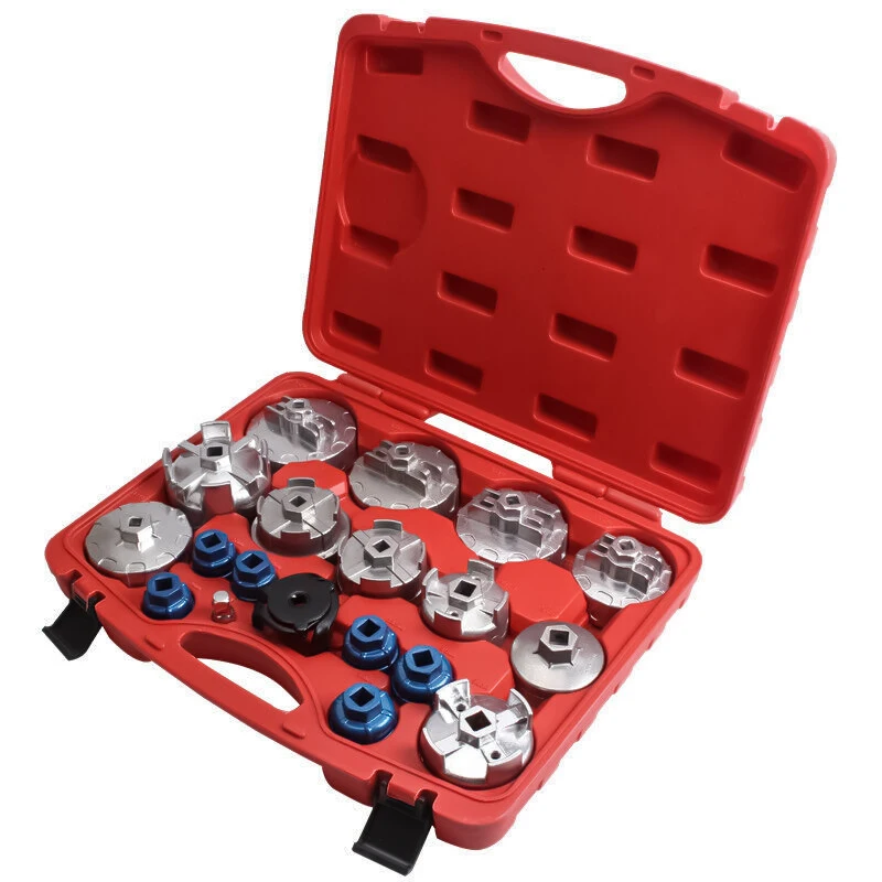 19pcs Filter Wrench Oil Grid Wrench Set Oil Filter Cap Wrench Socket ...
