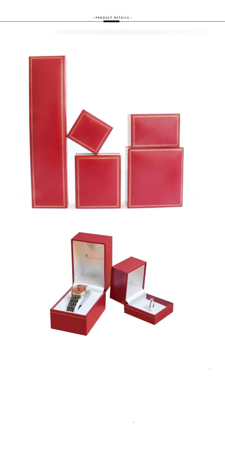 Fashion Mini Small Jewelry Box Leather Ring Necklace Custom Gold Foil ...