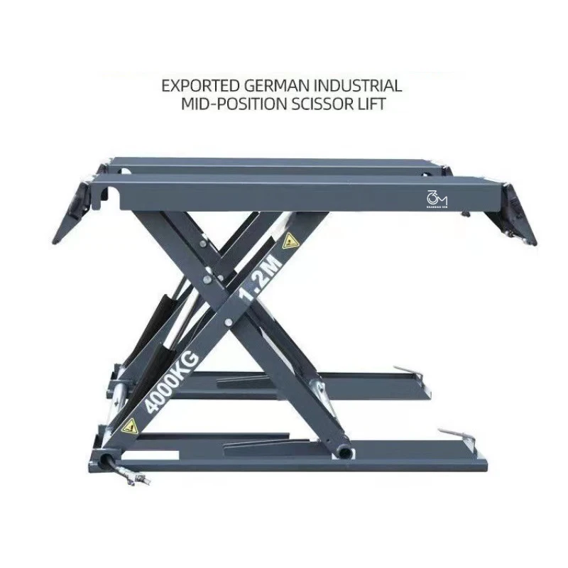 4000kg Expprted German Industrial Mid-position Scissor Lifter Double ...