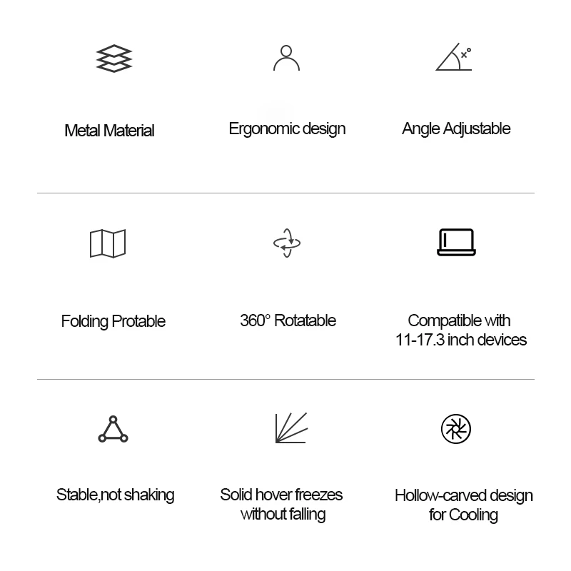 360 Rotating Swivel Laptop Stand for Standing Work Multi-angle Height ...