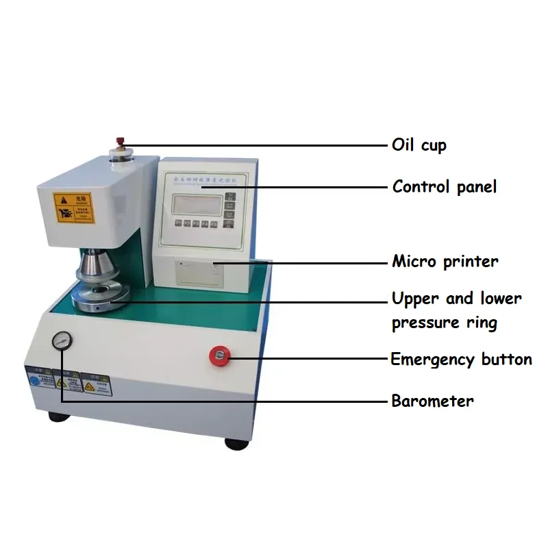 Carton Paper Digital Mullen Burst Strength Test Machine Electronic 220V ...
