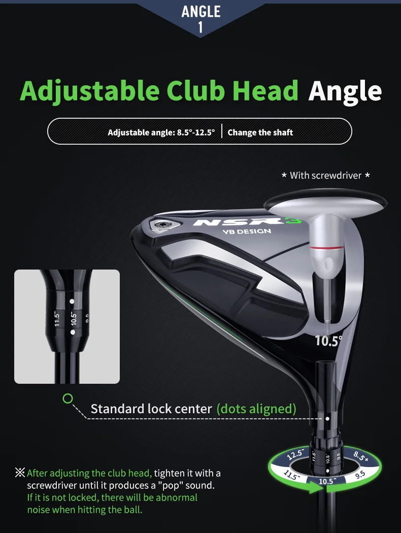 PGM MG033 NSR III Professional High Rebound Men’s Titanium Golf Driver