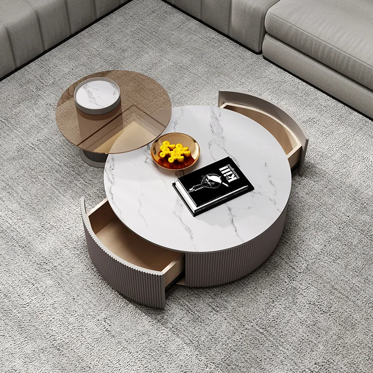 HANYEE Modern Luxury Marble Round Top Side Coffee Center Marble Tea Table Coffee Table| Alibaba.com