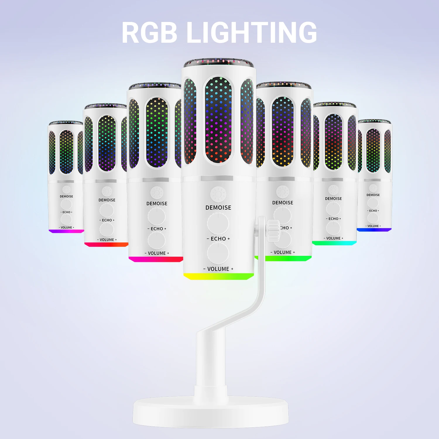 USB C Condenser Microphone by Riksoin for PC Gaming & Podcasts