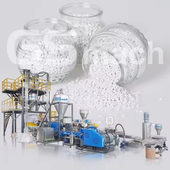 Calcium Carbonate Filler Masterbatch Two Stage Granulator Machine For ...