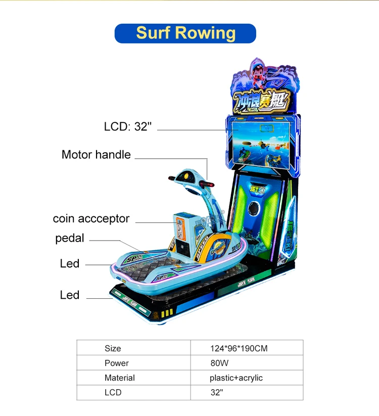 Entertainment Coin Operated Kids Video Game Racing Arcade Game Machine ...