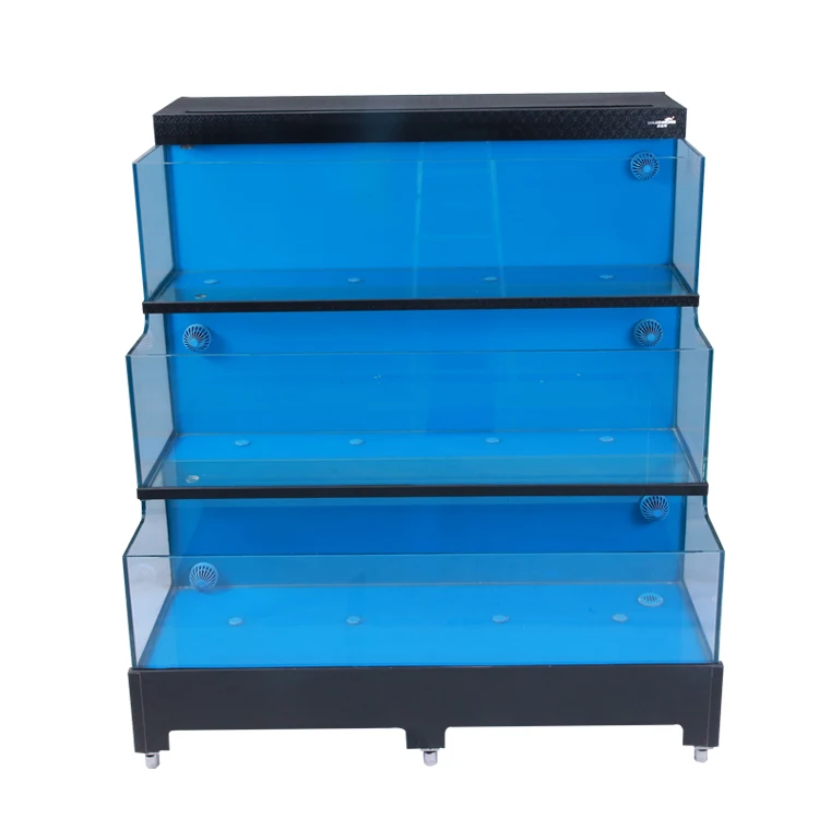 Customized 3 Layers Live Seafood Lobster Crayfish Crawfish Fish Display ...