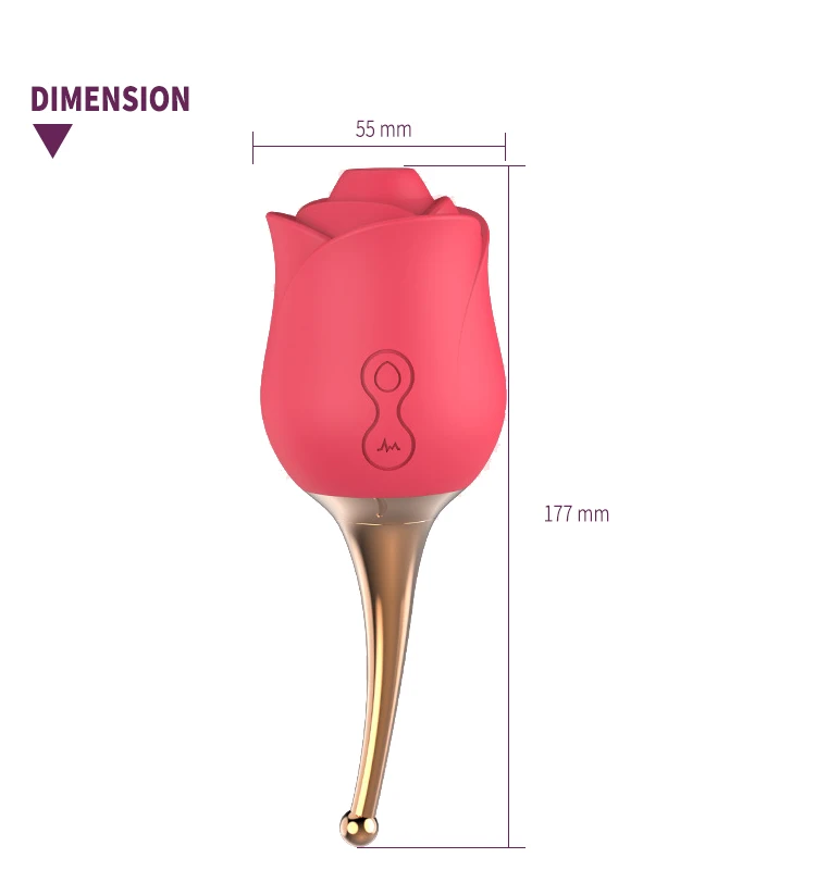 Ginya Rose性玩具振动器女性阴蒂吮吸刺激器乳房按摩器女性性玩具现货批发 Buy 吸盘振动器玫瑰振动器阴蒂刺激器 Product On