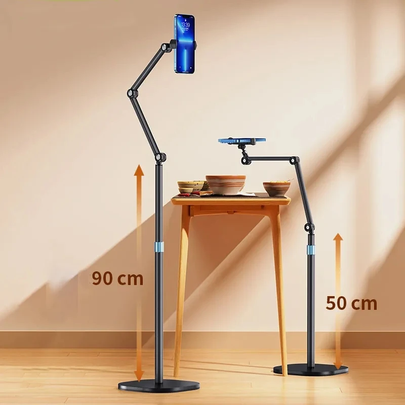 135cm Tall Tablet Stand Adjustable Metal Floor Standing Tablet Holder ...