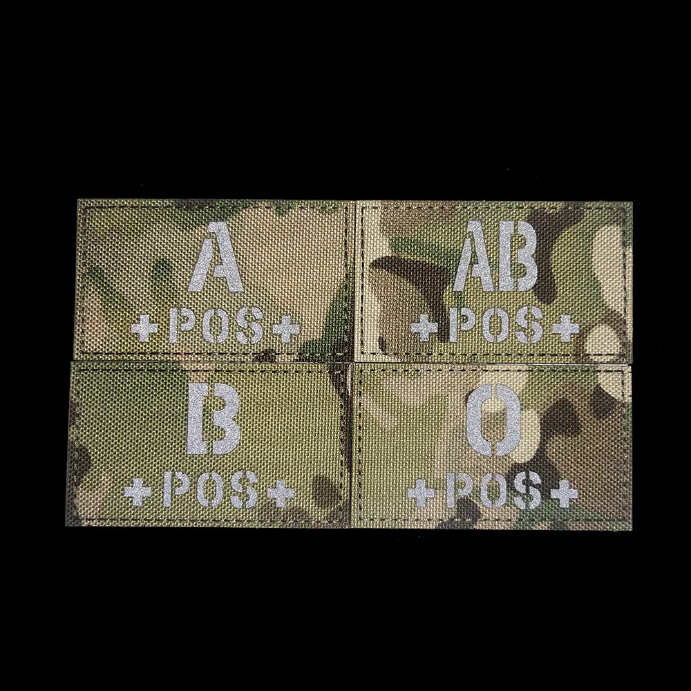 Outdoor Identification Patch Tactical Blood Type Luminous Patch Garment ...
