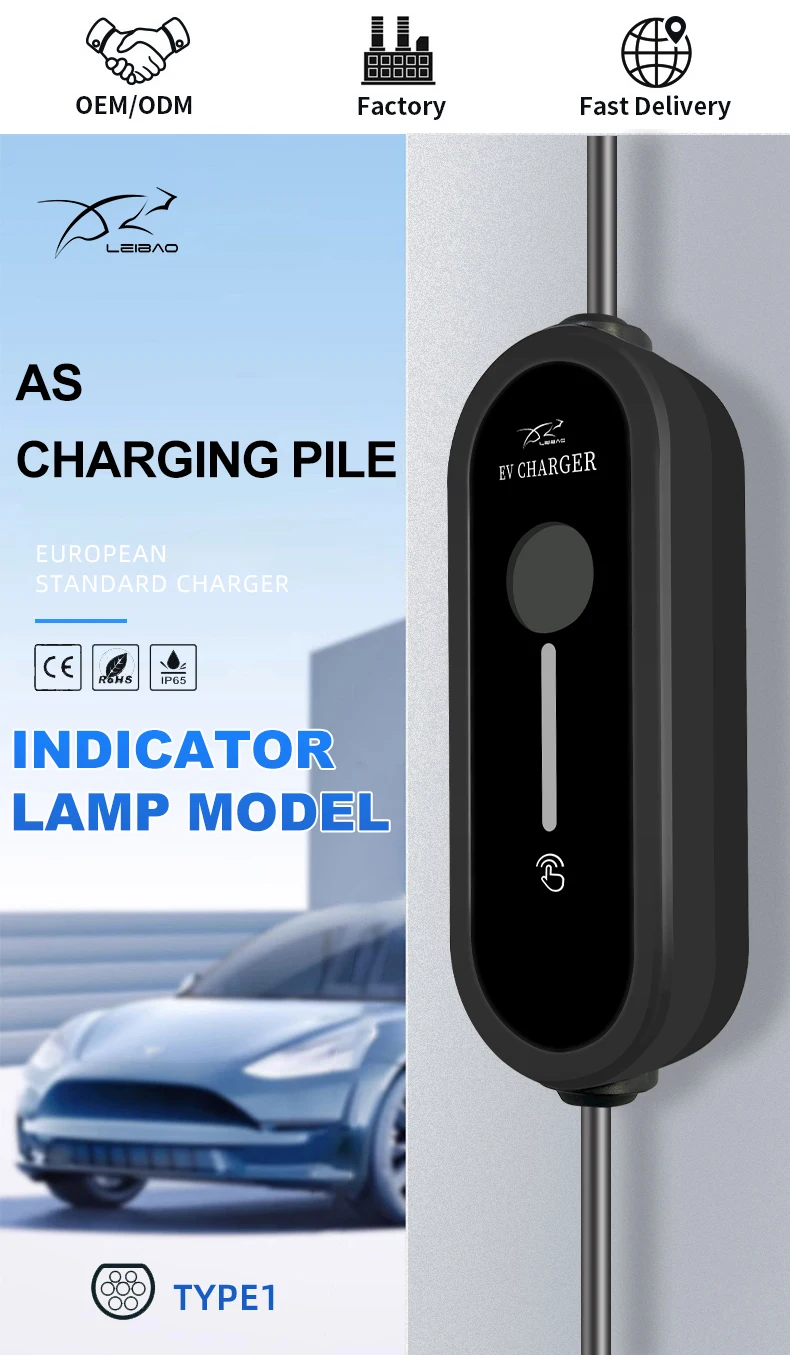 Type1/type2 Ev Charger Electric Vehicle Charging Station 7.6kw 9.6kw Portable Ev Charger - Buy ...
