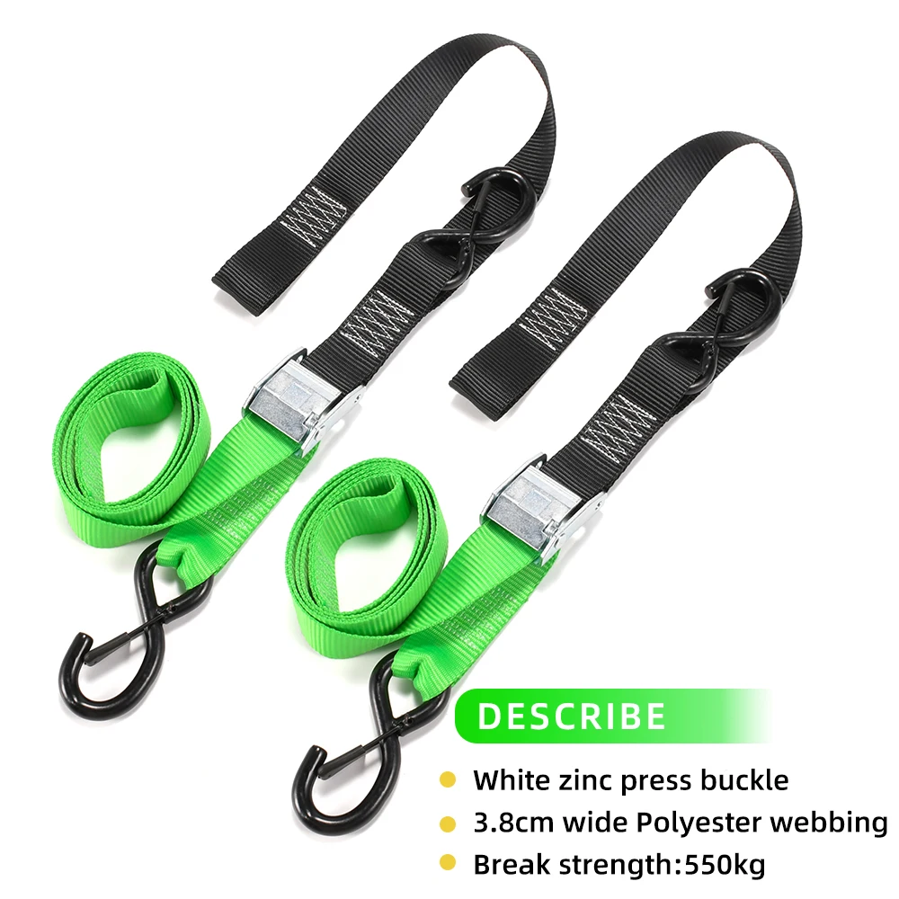 1.5 Inch Zinc Cam Buckle Polypropylene Webbing Soft Loop Motorcycle Tie ...
