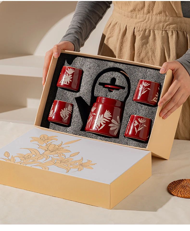 Chinese Tea Set Ceramic Teapot and Cup Set Afternoon Tea Set Luxury ...