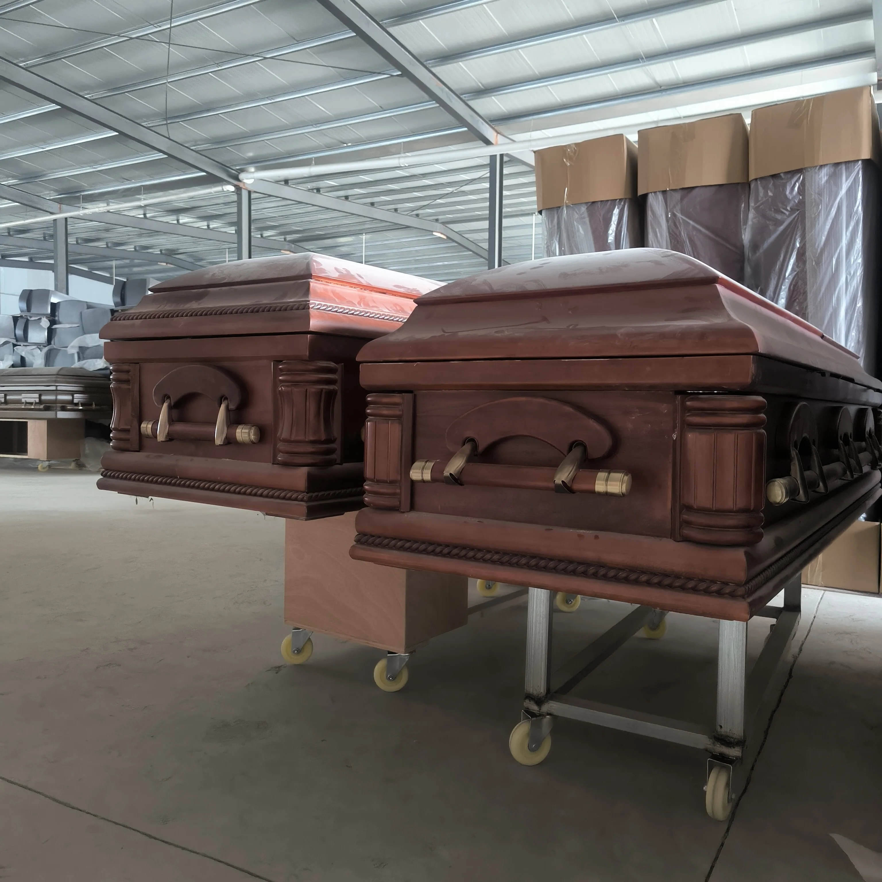 Custom MDF Solid Wood Caskets for Adults - Professional Funeral Supplies
