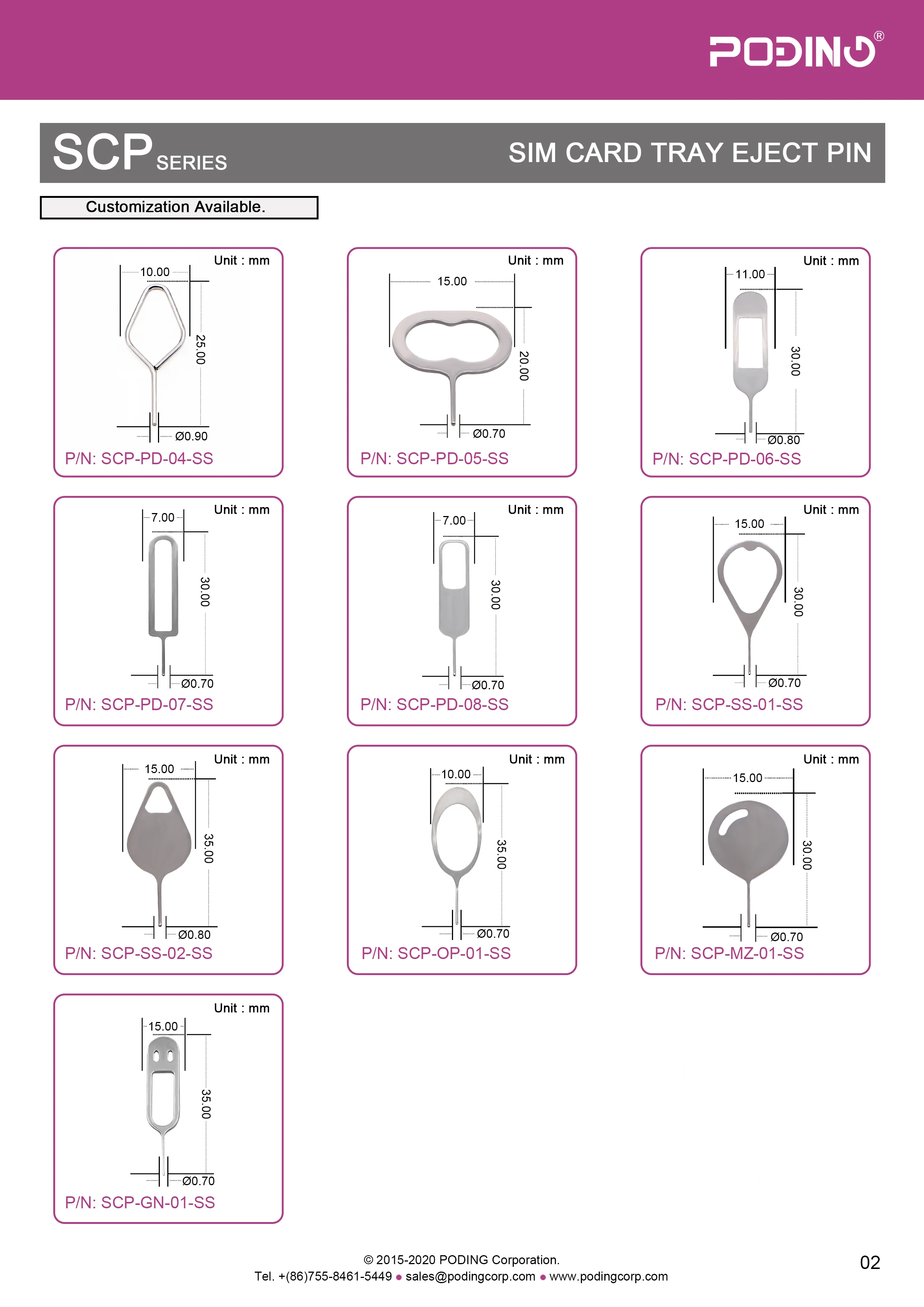 Stainless Steel Sim Card Pin, Sim Opener Tool for All Smartphones ...