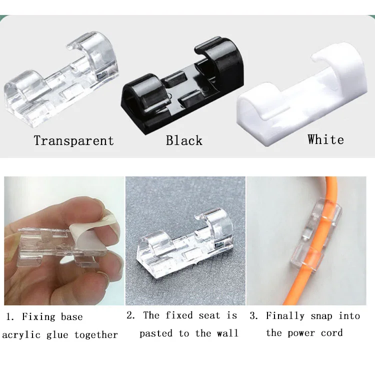 Hot Selling Adhesive Cable Holder For Desktop Usb Cable Organizer Cord ...