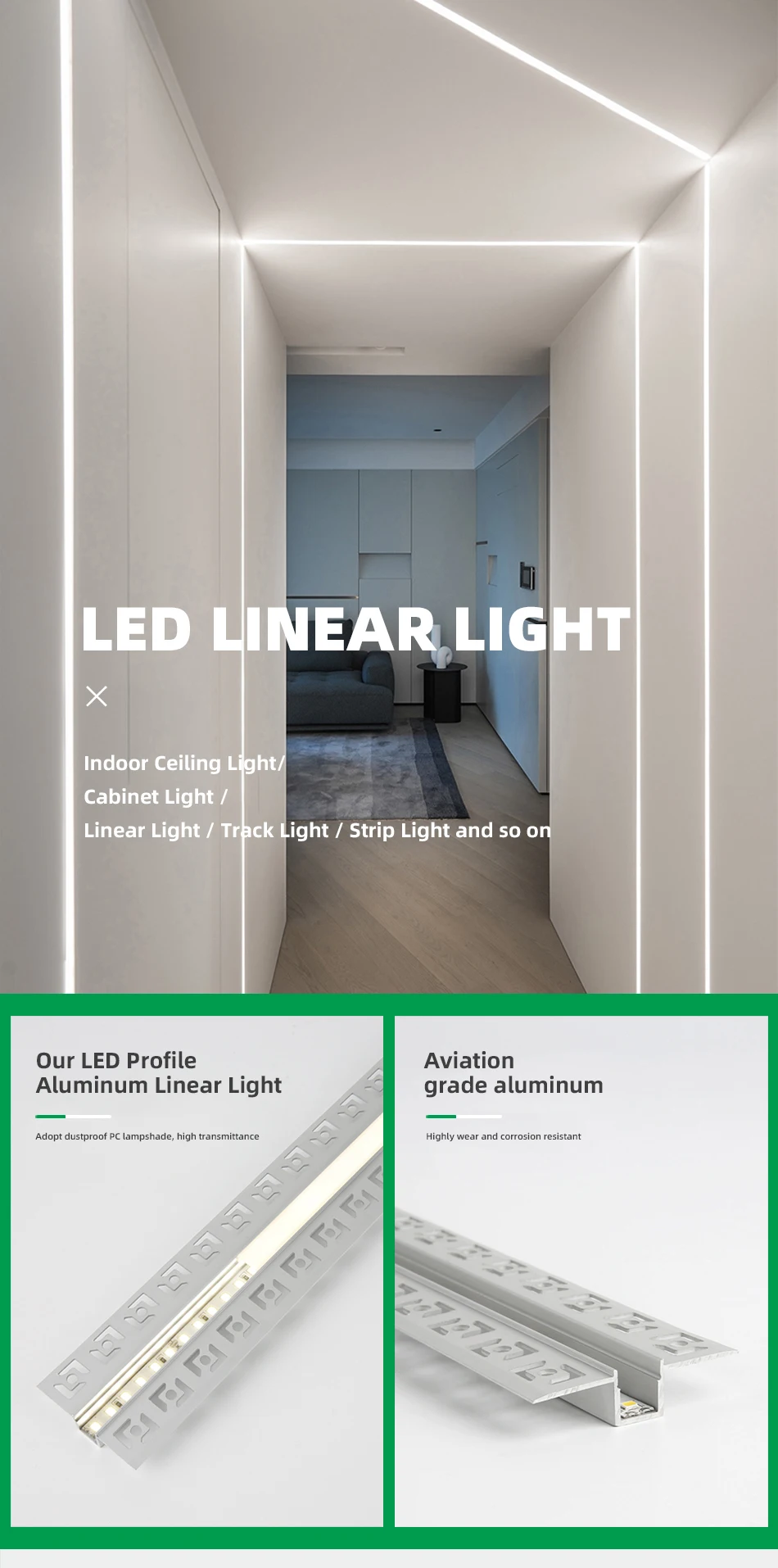 Custom Led Aluminum Profile Channel Recessed Led Strip Light Aluminum ...