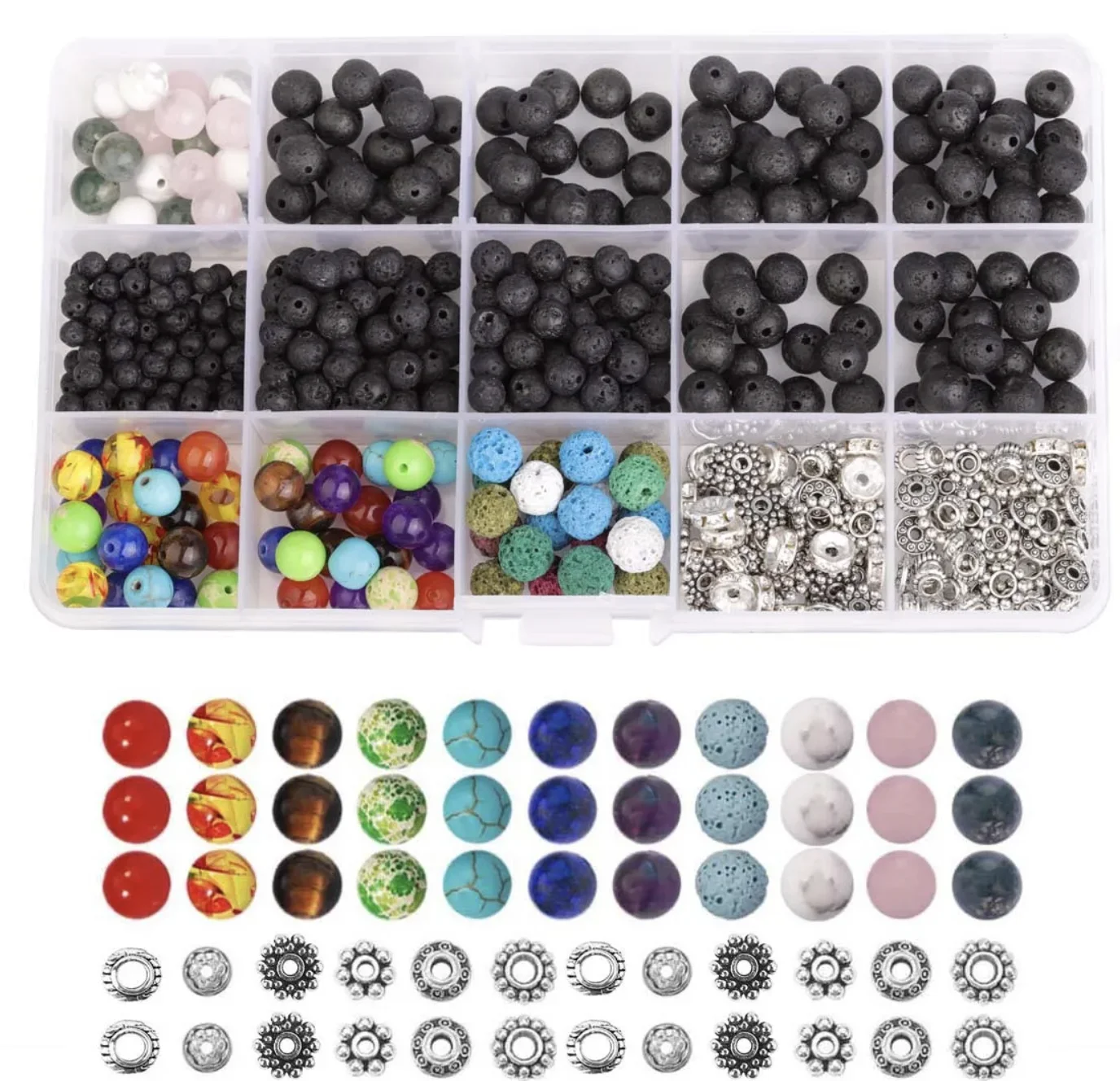 Natural Stone Healing Lava Beads Stone For Jewelry Making Gemstone ...