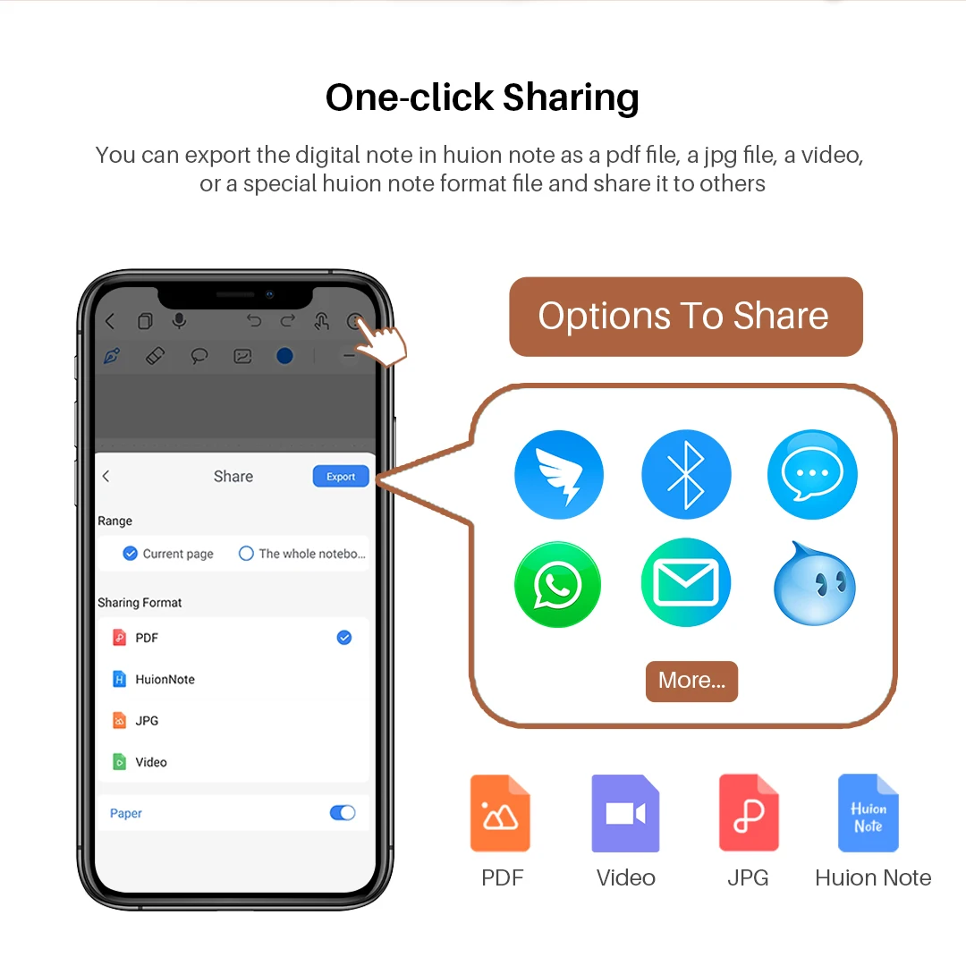 Huion Note X10 Portable Business Recording Playback Drawing Wireless ...