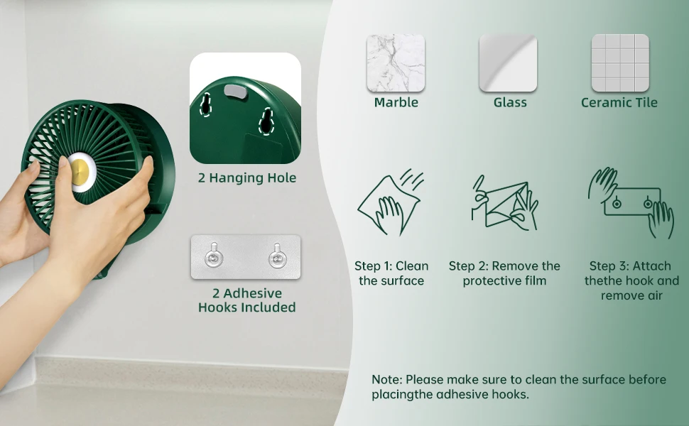 Factory Wall Mounted Rechargeable Wireless Fan With Built-in Battery ...