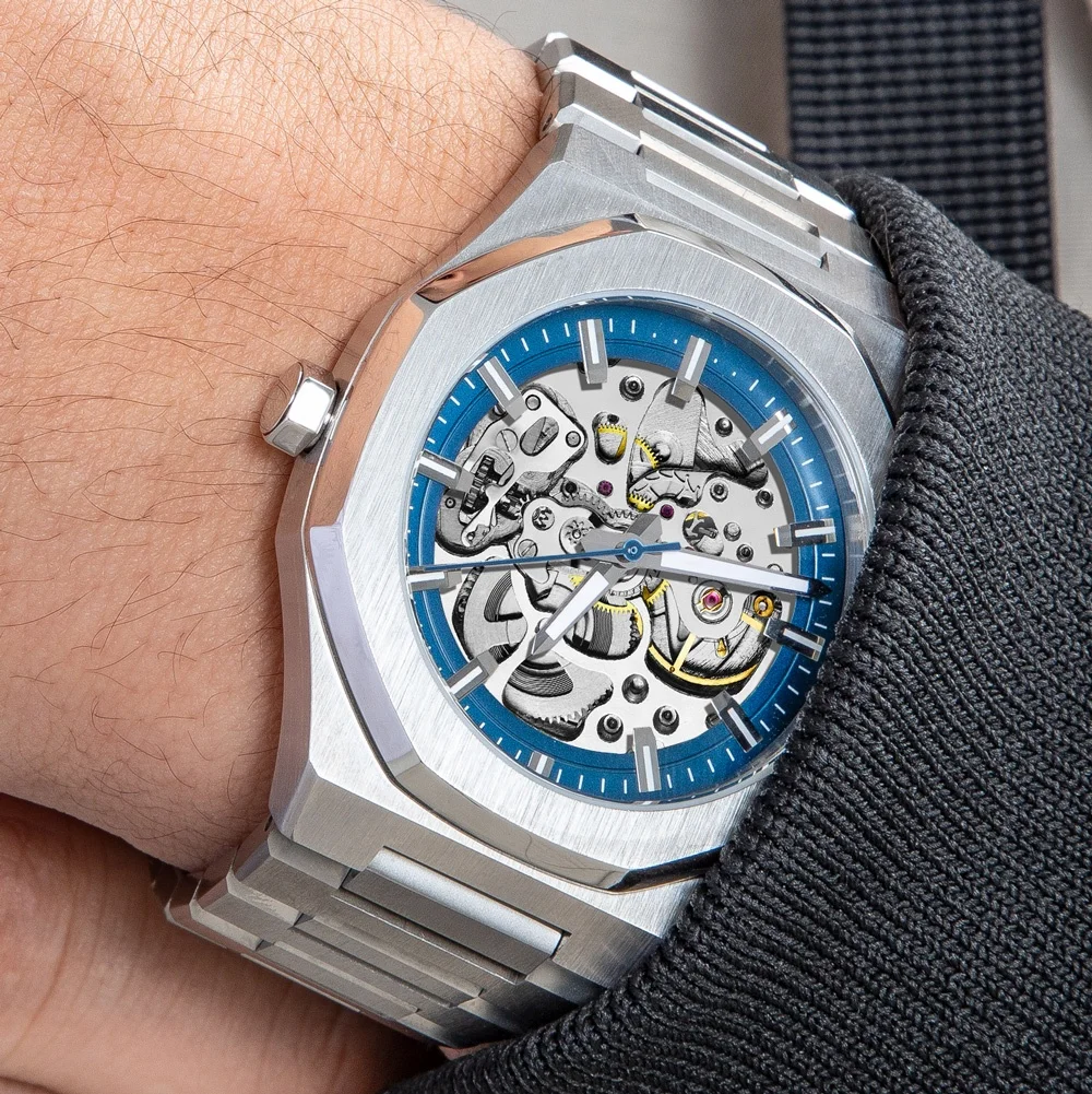 Custom Logo Stainless Steel Case Mechanical Automatic China Movement ...