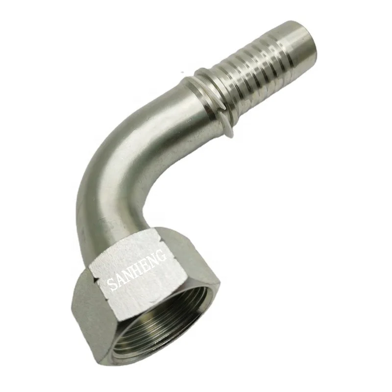 Hydraulic Sae Swaged Hose Pipe Fitting Adapter Orfs Female Flat Seat ...