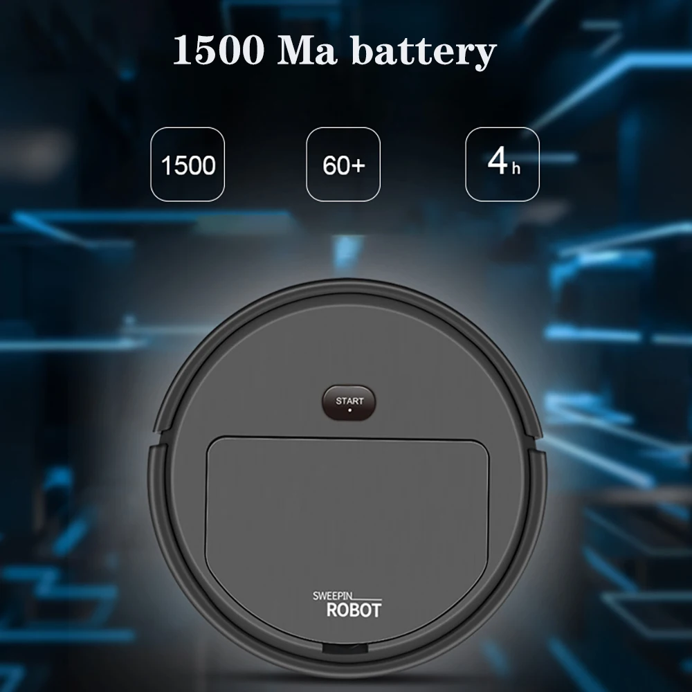 3 in 1 Rechargeable USB Sweeping Robot Vacuum Cleaner for Home ...