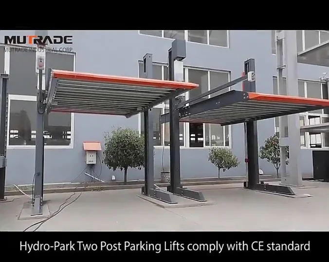 2 Post Double Deck Parking System Vertical 2 Level Simple Car Parking ...