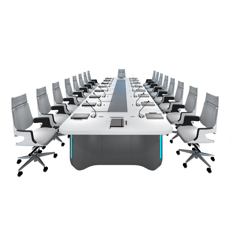 White Painted Simple Modern Office Furniture Rectangular Conference ...