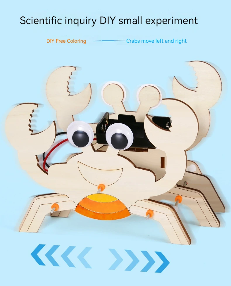 Scientific Experiment Crab Robot Eight-legged Children's Diy Handmade ...