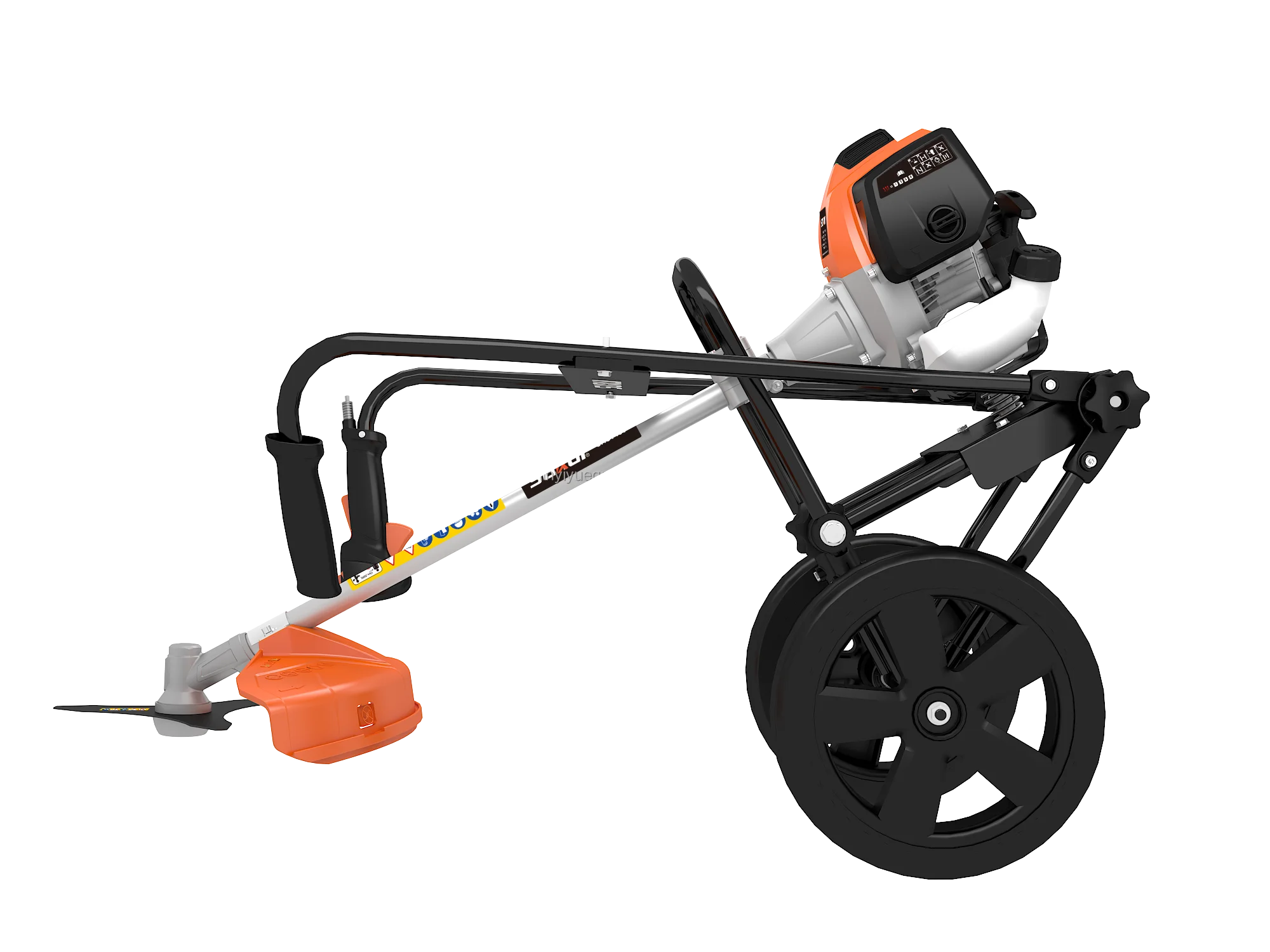 Hand Push Walk Mini Tractor Grass Cutter Machine Gasoline Garden Wheel ...