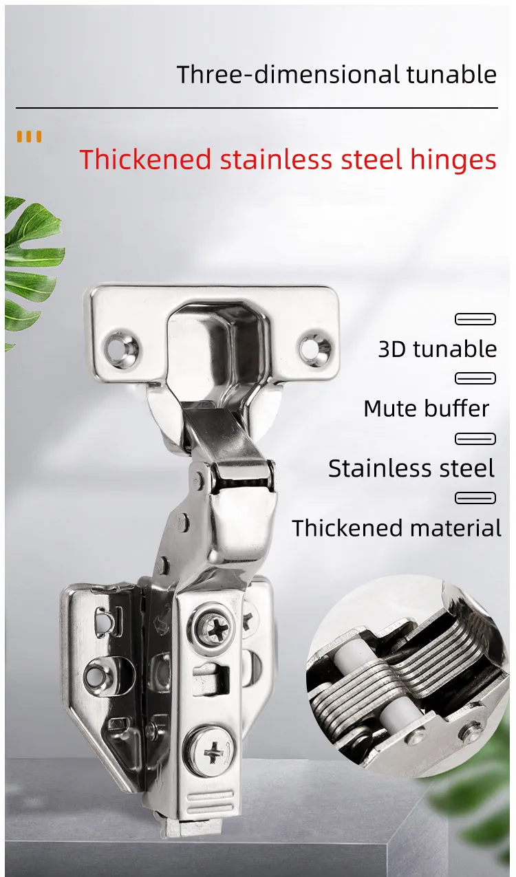 Kingbach Cabinet Hinges 3d Soft Close Hinges For Cabinet Stainless ...