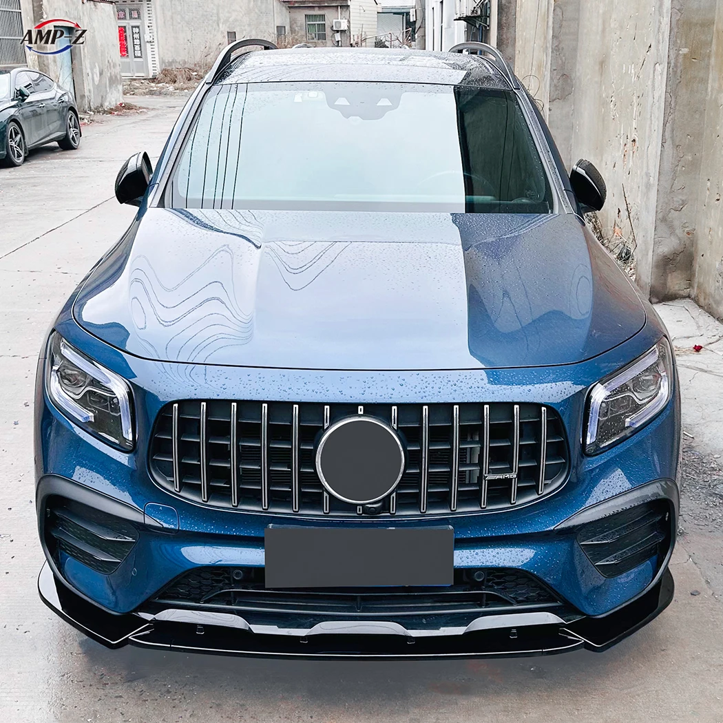 Amp-z X247 Front Lip Splitter Abs Gloss Black Kits For Mercedes Benz ...