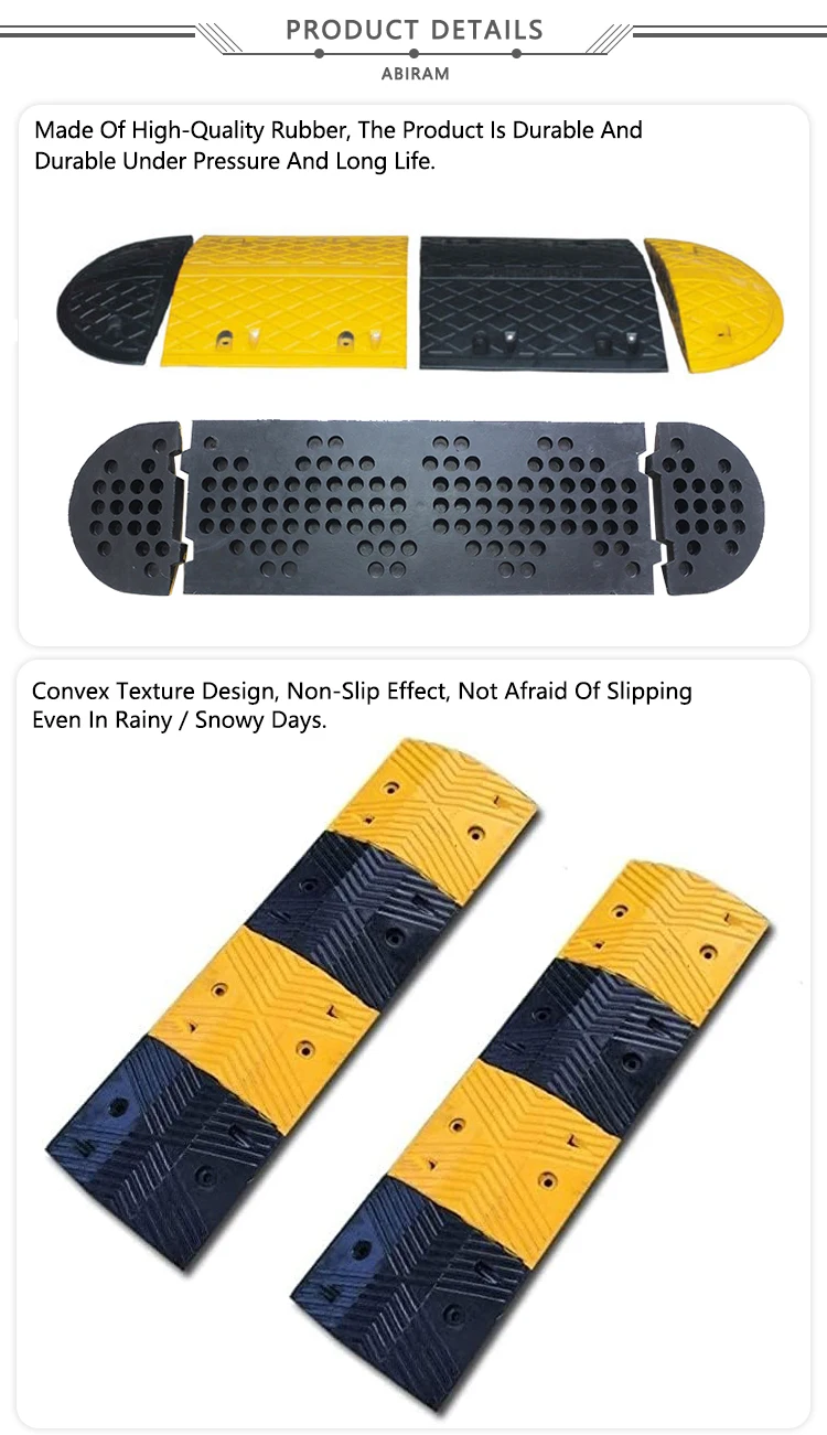 Yellow And Black Rubber Speed Bump /hump - Buy Speed Hump,Rubber ...