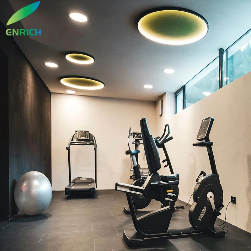 Suspended curve linear light led chandelier modern circle pendant light ...