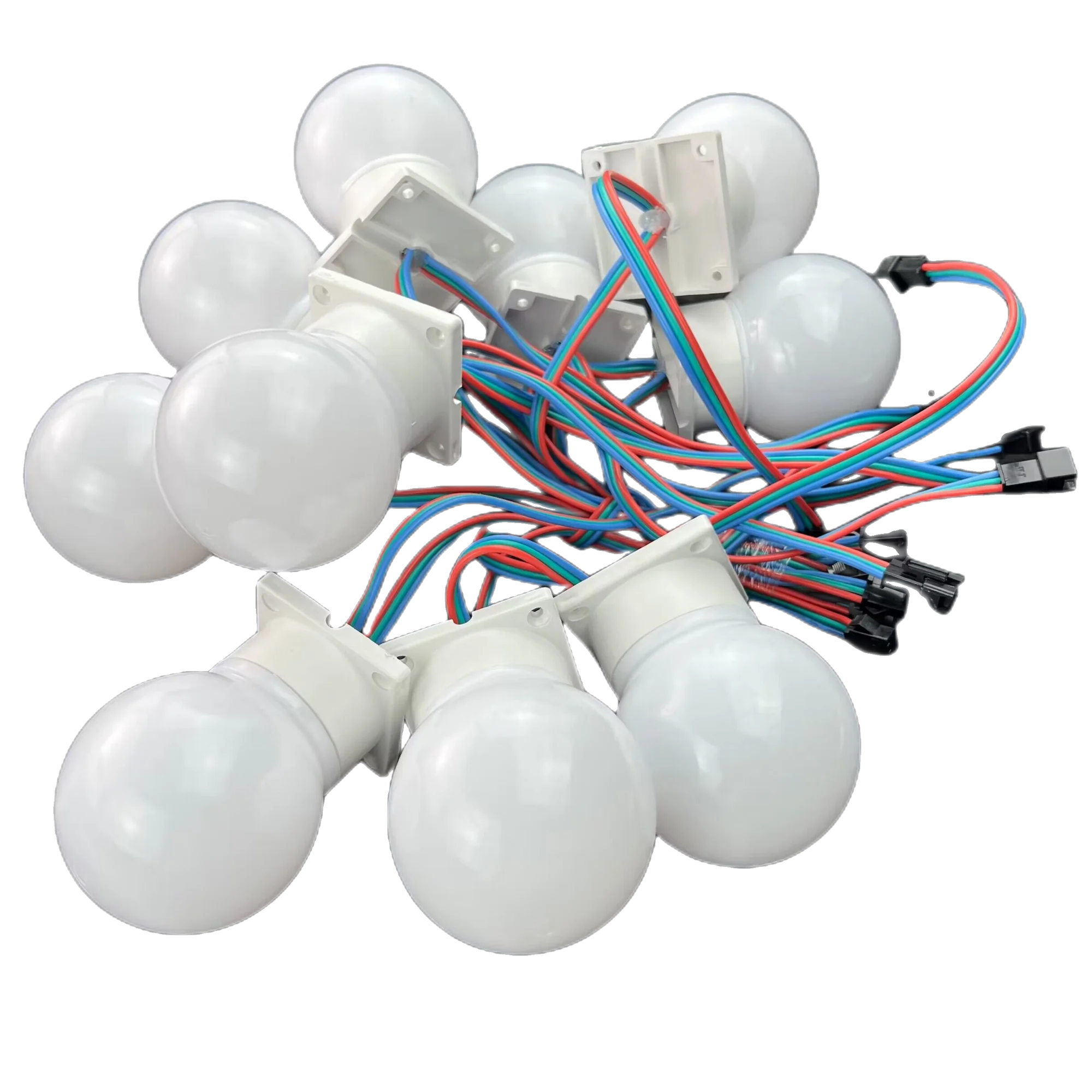 60mm Diameter WS2811 UCS2904 Globe Pixel Light;DC12V 24V;1.44W(6 LEDs ...