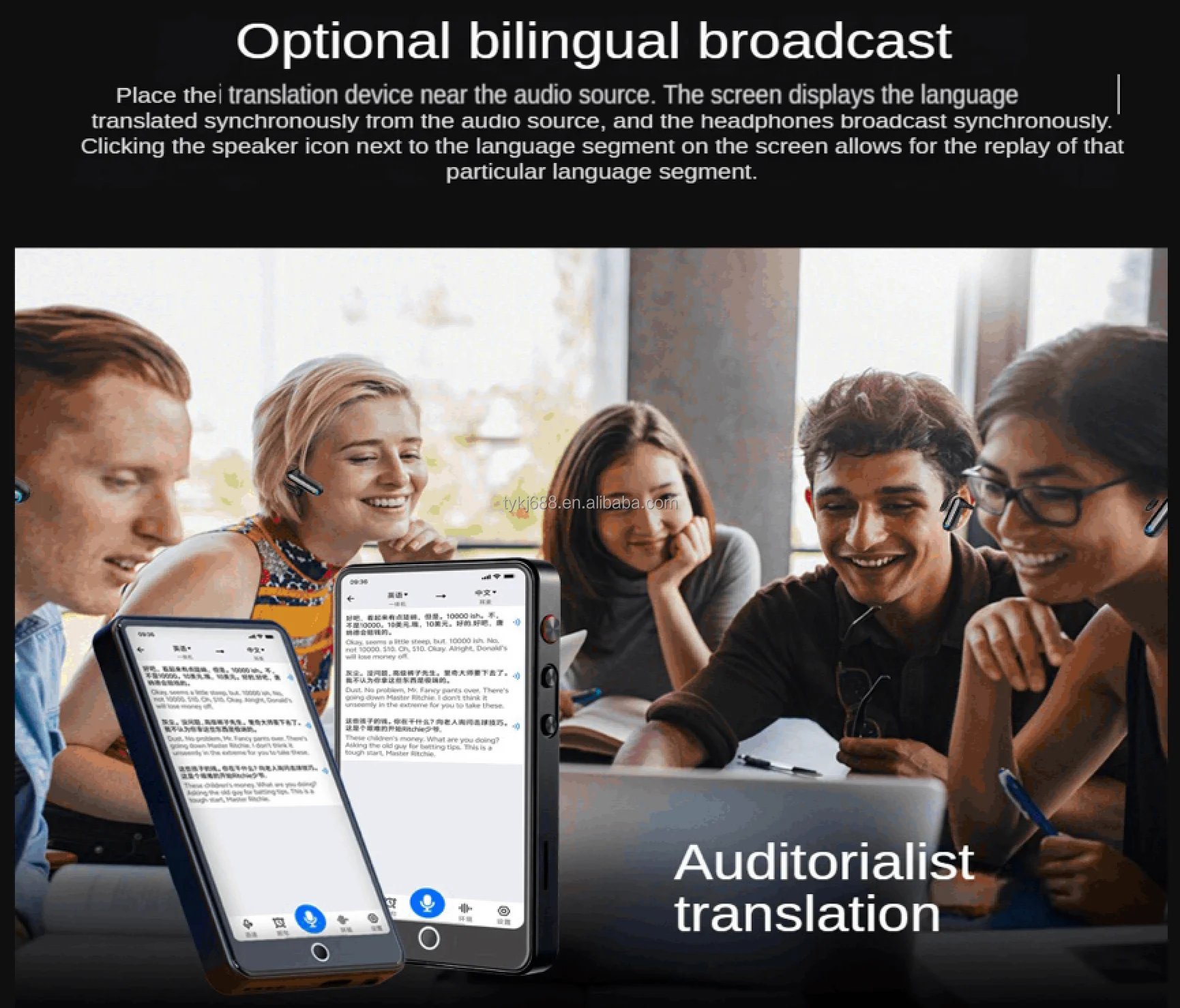 TINYAAM Two-Way Smart Hifi Earbuds - 47 Languages Translator