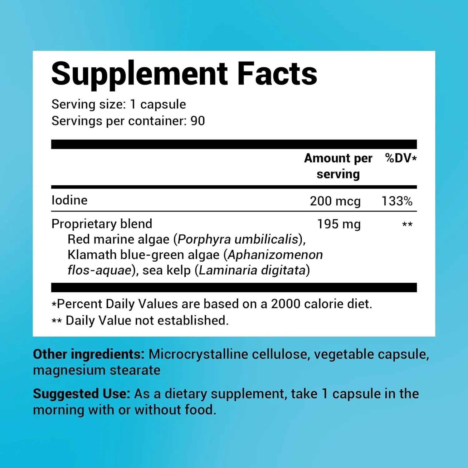 Sea Kelp Enhanced Capsules Natural Thyroid Support With Antioxidants ...