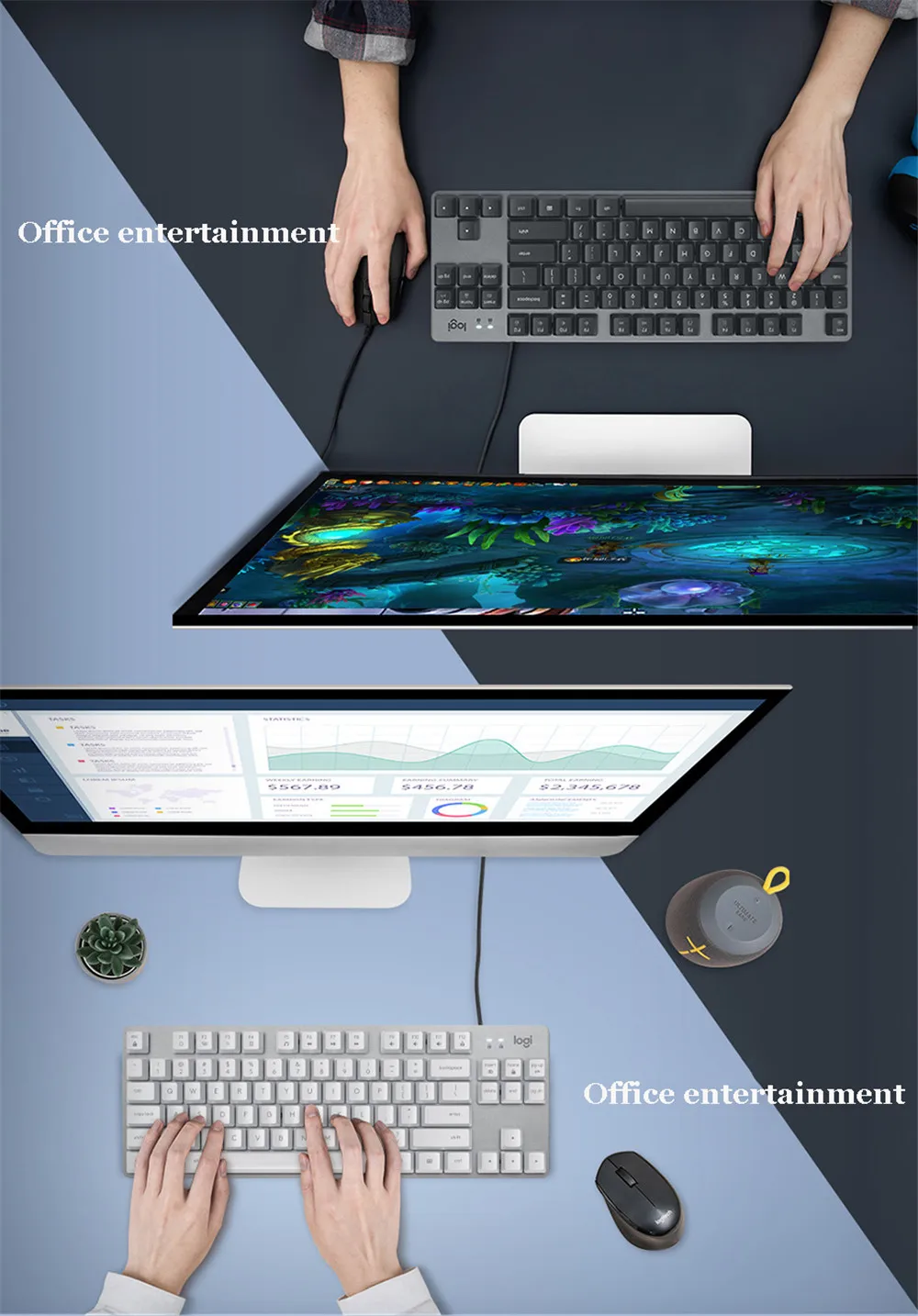 Logitech K835 Wired Tkl Mechanical Keyboard 84-key Desktop Laptop Wired ...