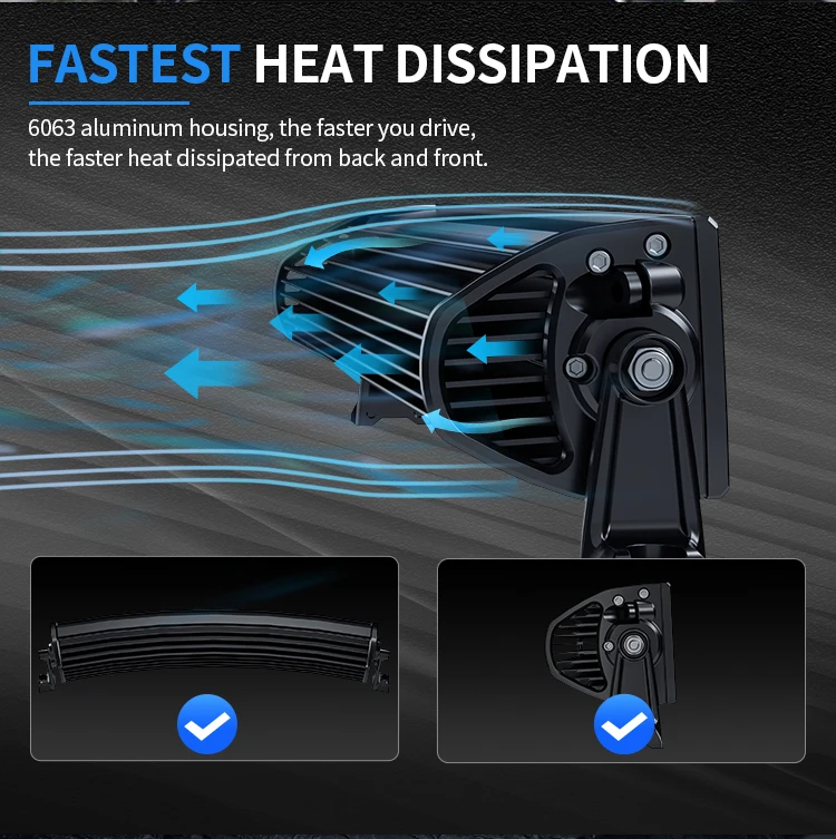 AURORA 500W Curved Offroad LED Light Bar - Durable & Bright