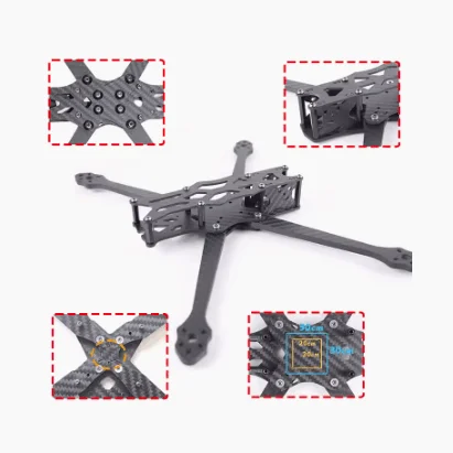 Apex Hd 7 Inch Frame Kit Carbon Fiber Quadcopter Long Range 5.5mm Arm ...