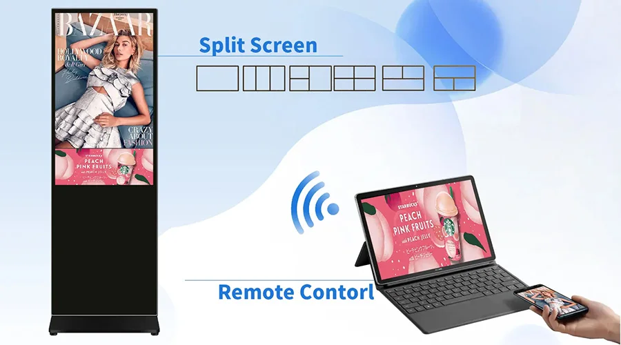 Pantalla de señalización digital 4KLCD reproductor de publicidad LED ...
