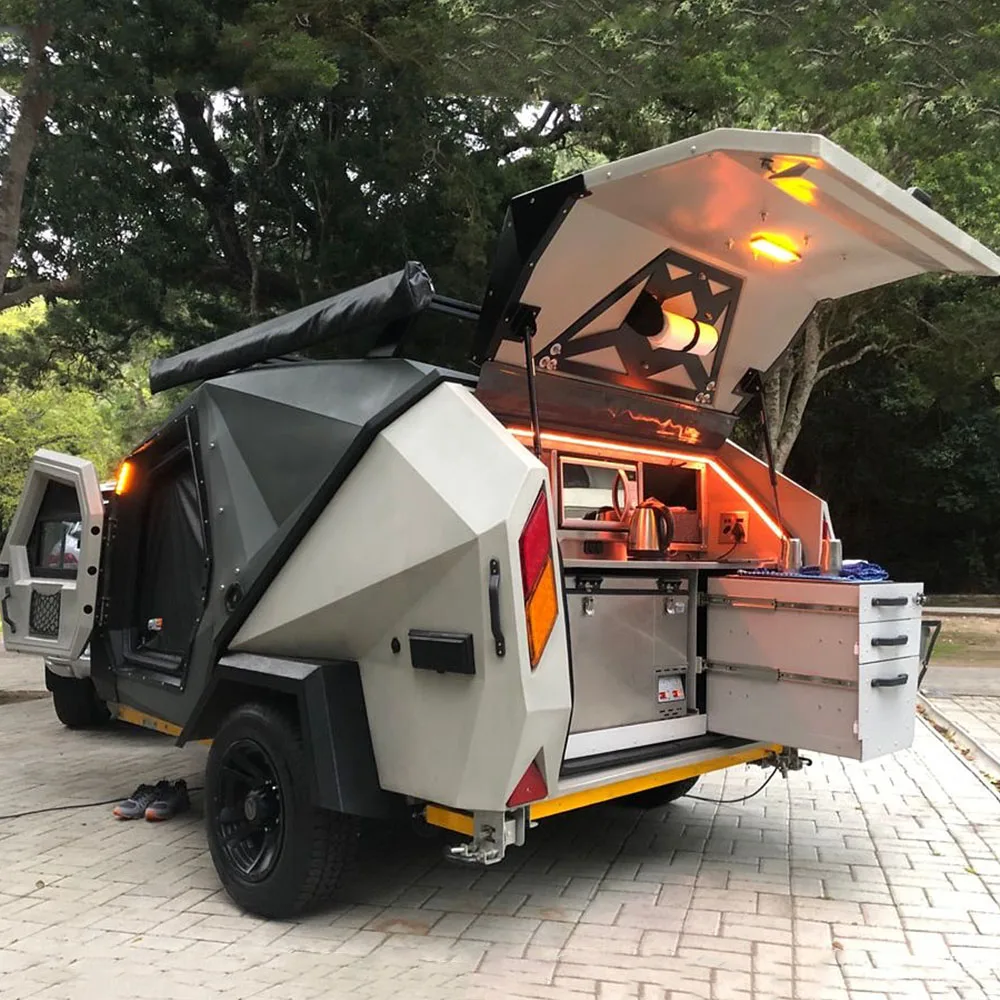 Ecocampor 2024 Off-road Mini Caravan Lightweight Aluminum Teardrop ...